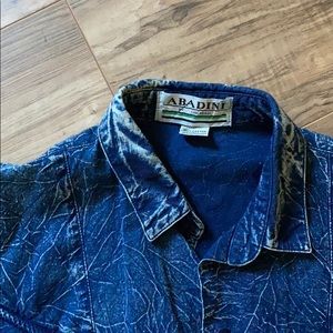 Vintage | Tops | Vintage Denim Style Tee | Poshmark